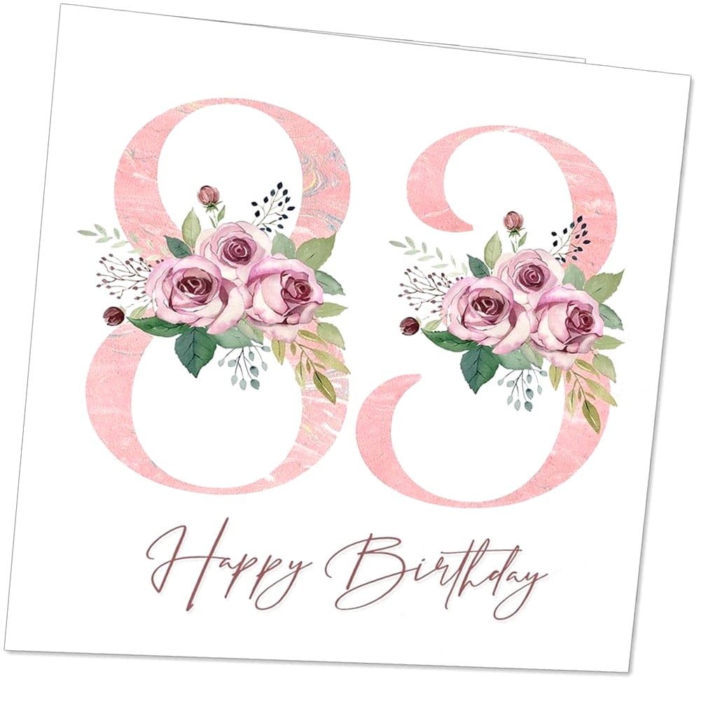 Myst Design 83rd Birthday Greeting Card for Floral 83rd Birthday ...