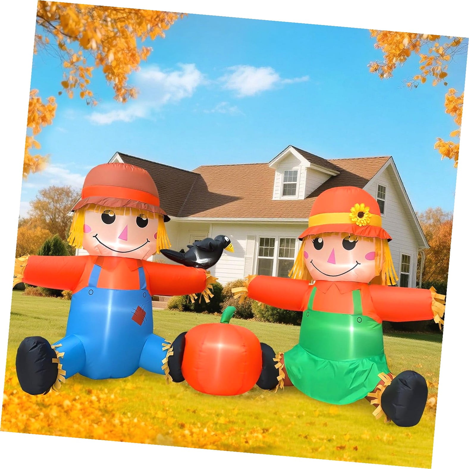 Myst Design 8FT Long Fall Thanksgiving Inflatables Decorations, Couples ...