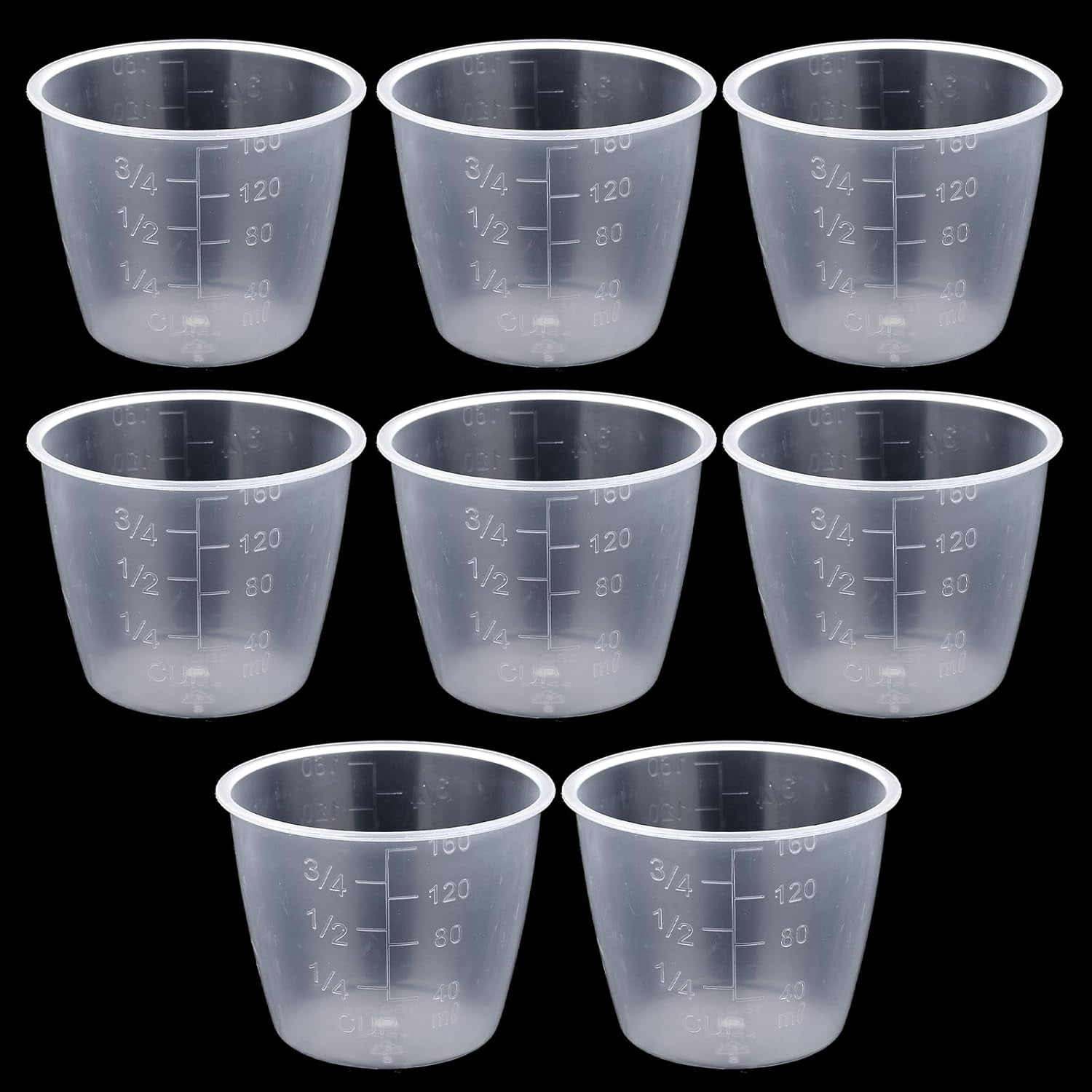 Myst Design 8PCS Rice Measuring Cup 160 ml Plastic Transparent Rice ...