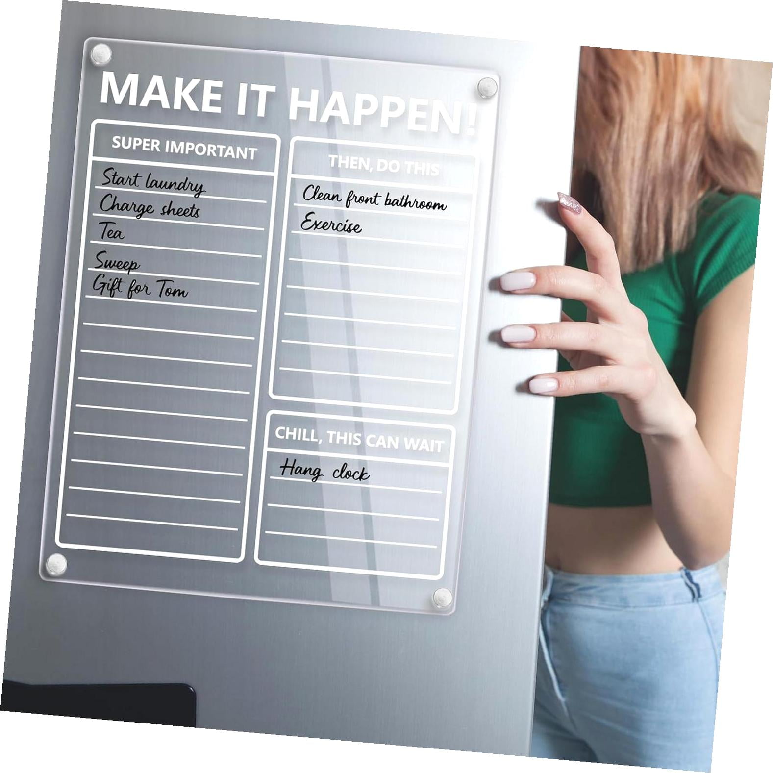 Myst Design 9"x12" To Do List White Board for Fridge Magnetic ...