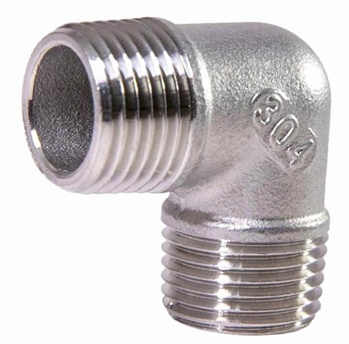 Myst Design 90 Degree 1/4" Male to Male Thread Elbow NPT Steel 304 Threaded Cast Pipe Connector ...