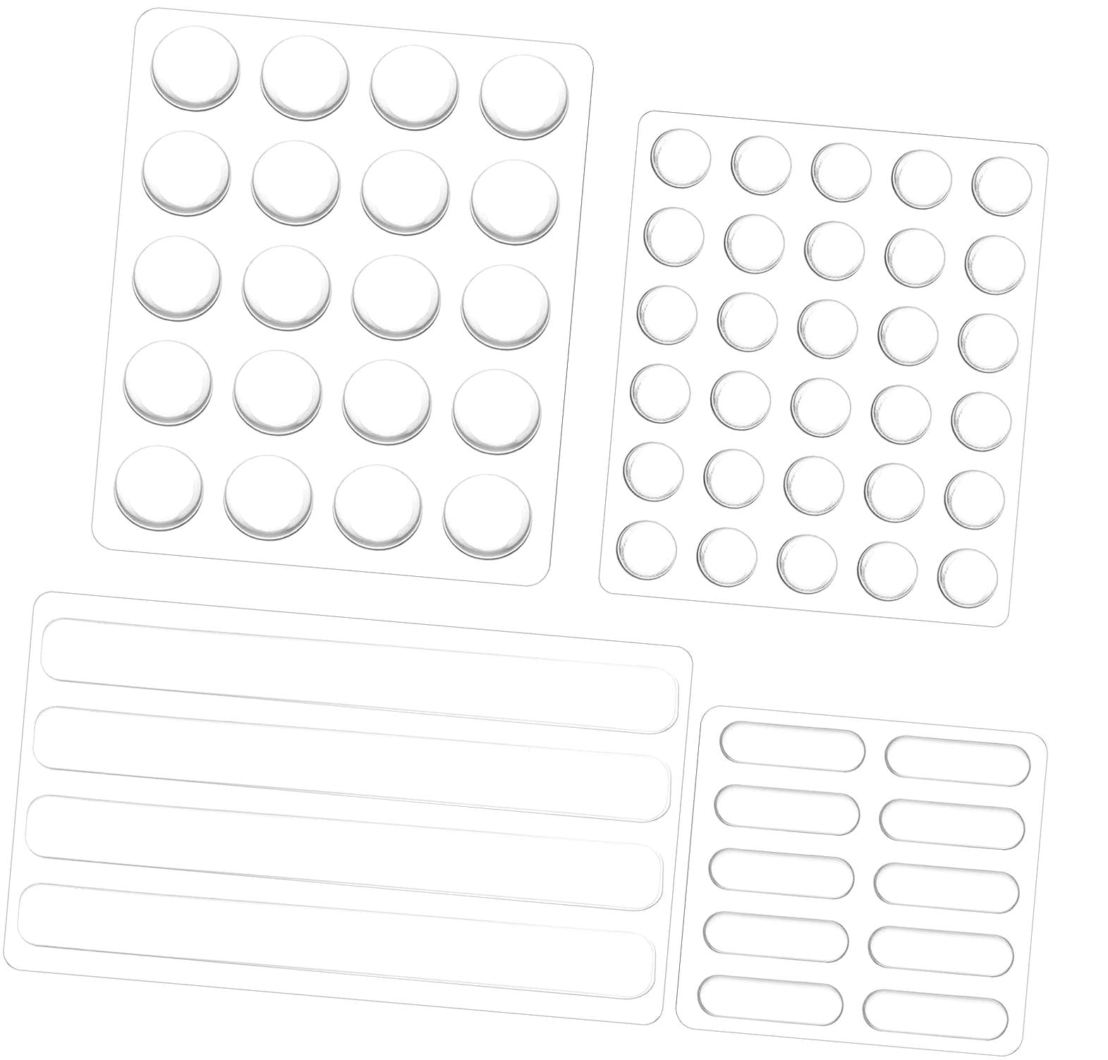 Myst Design 94-Piece Cabinet Door Bumper Set, Various Shapes for Noise ...