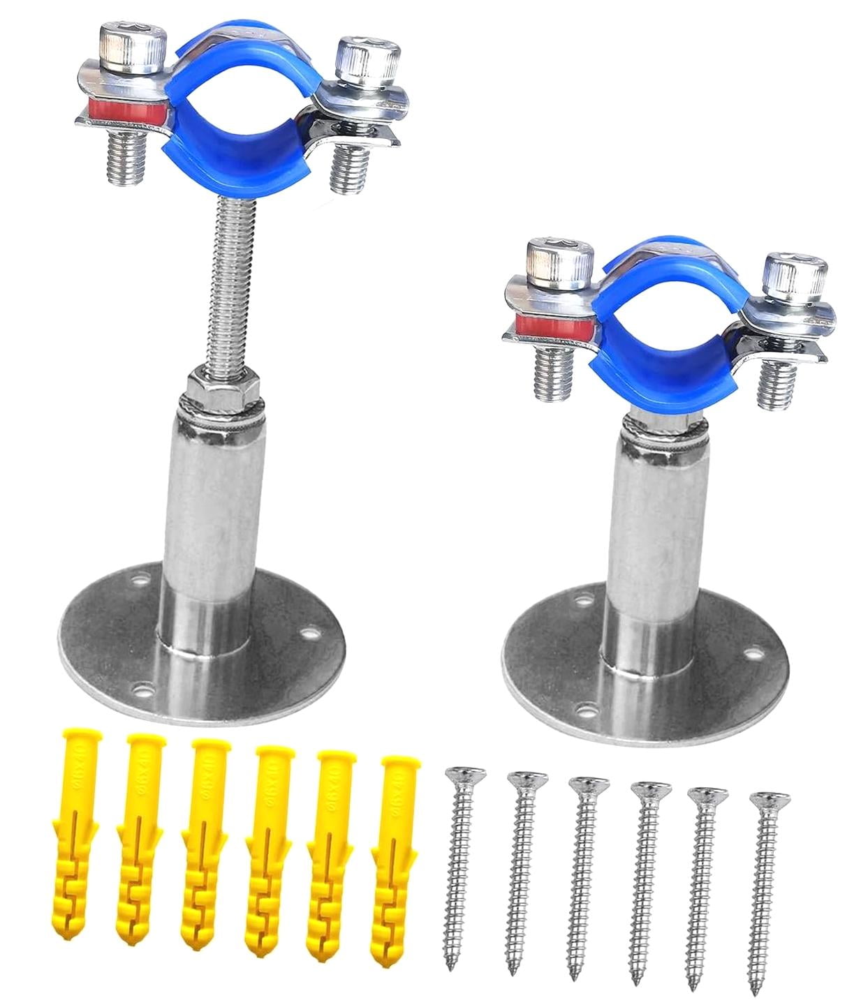 Myst Design Adjustable Pipe Supports for Wall or Ceiling Mounting, Steel 304 Clamps and Hangers ...