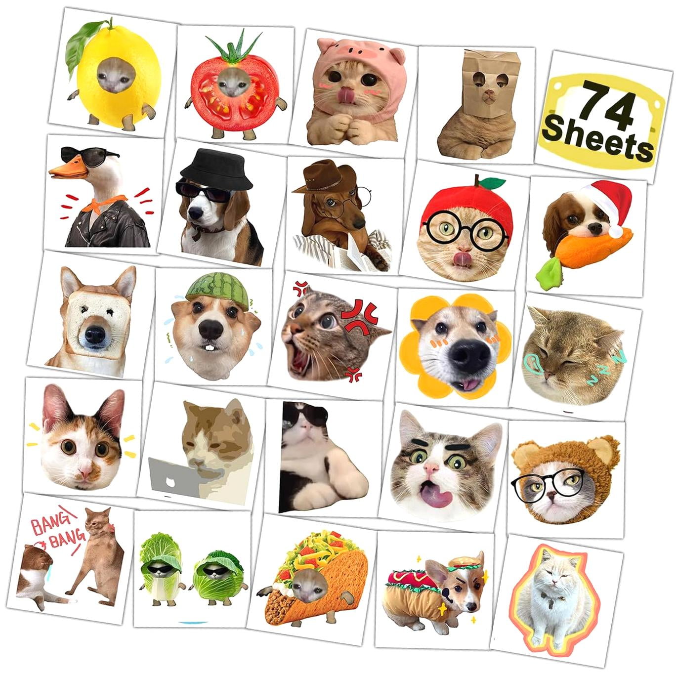 Myst Design Adorable Meme Collection - 74 Unique Sheets of Funny Animal ...