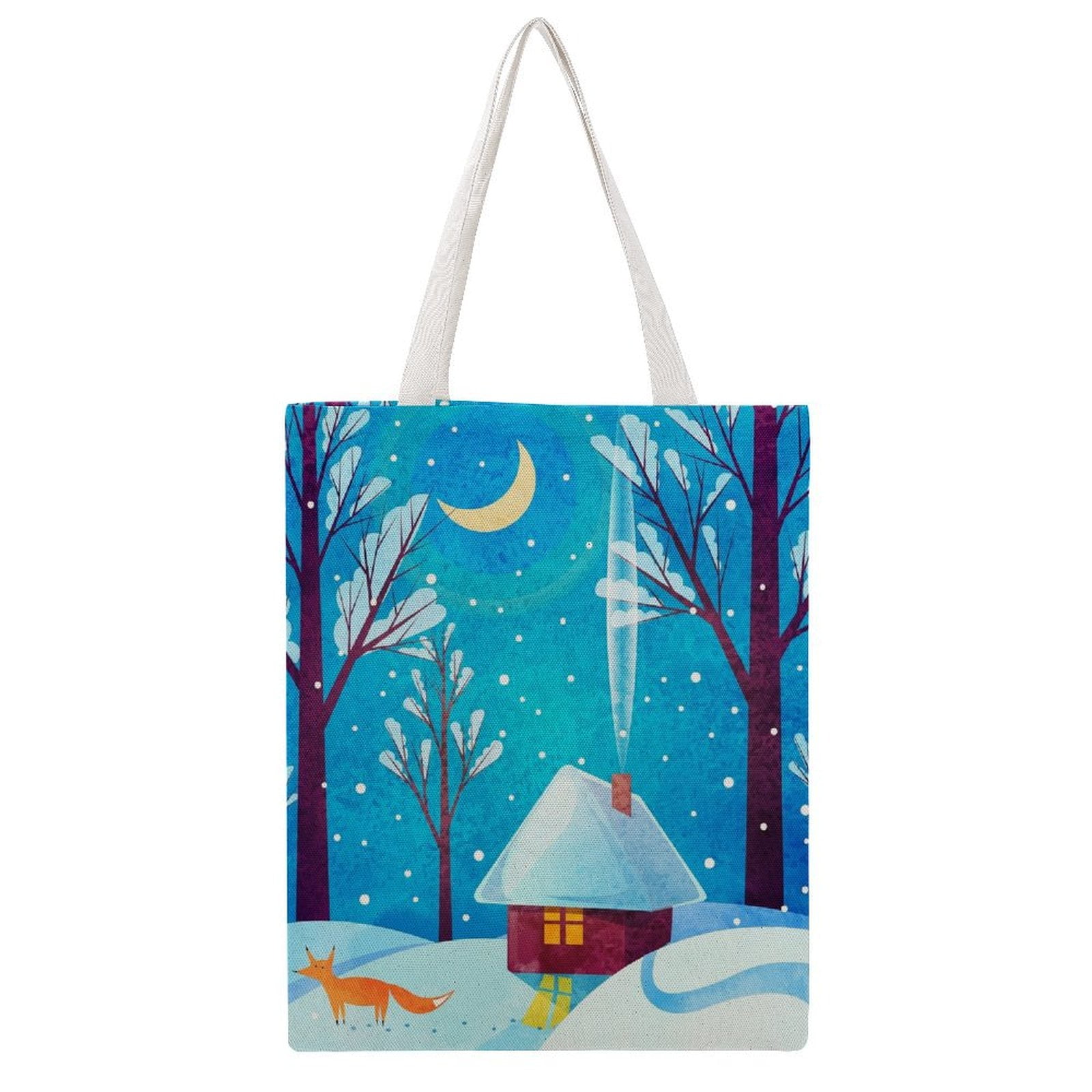 Myst Design Aesthetic Canvas Tote Bag for Women Men, Wooden Cottage ...