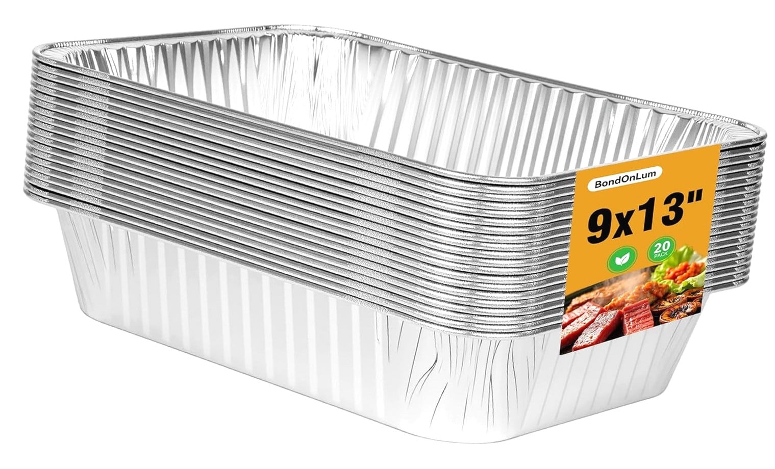 Myst Design Aluminum Foil Pans Half Size, 9×13 Baking Pans, Deep Size ...