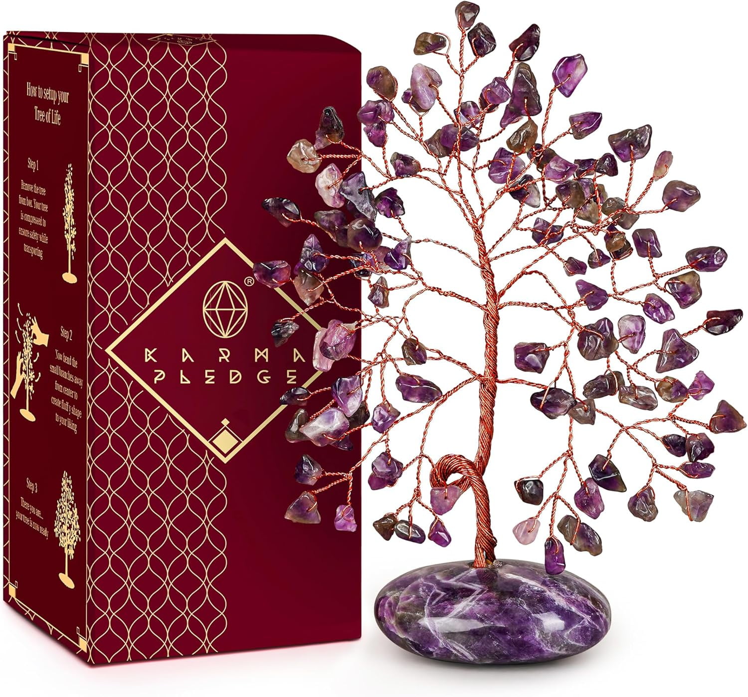 Myst Design Amethyst Tree of Life Birthday for Mom, Trees for 7 Chakra ...