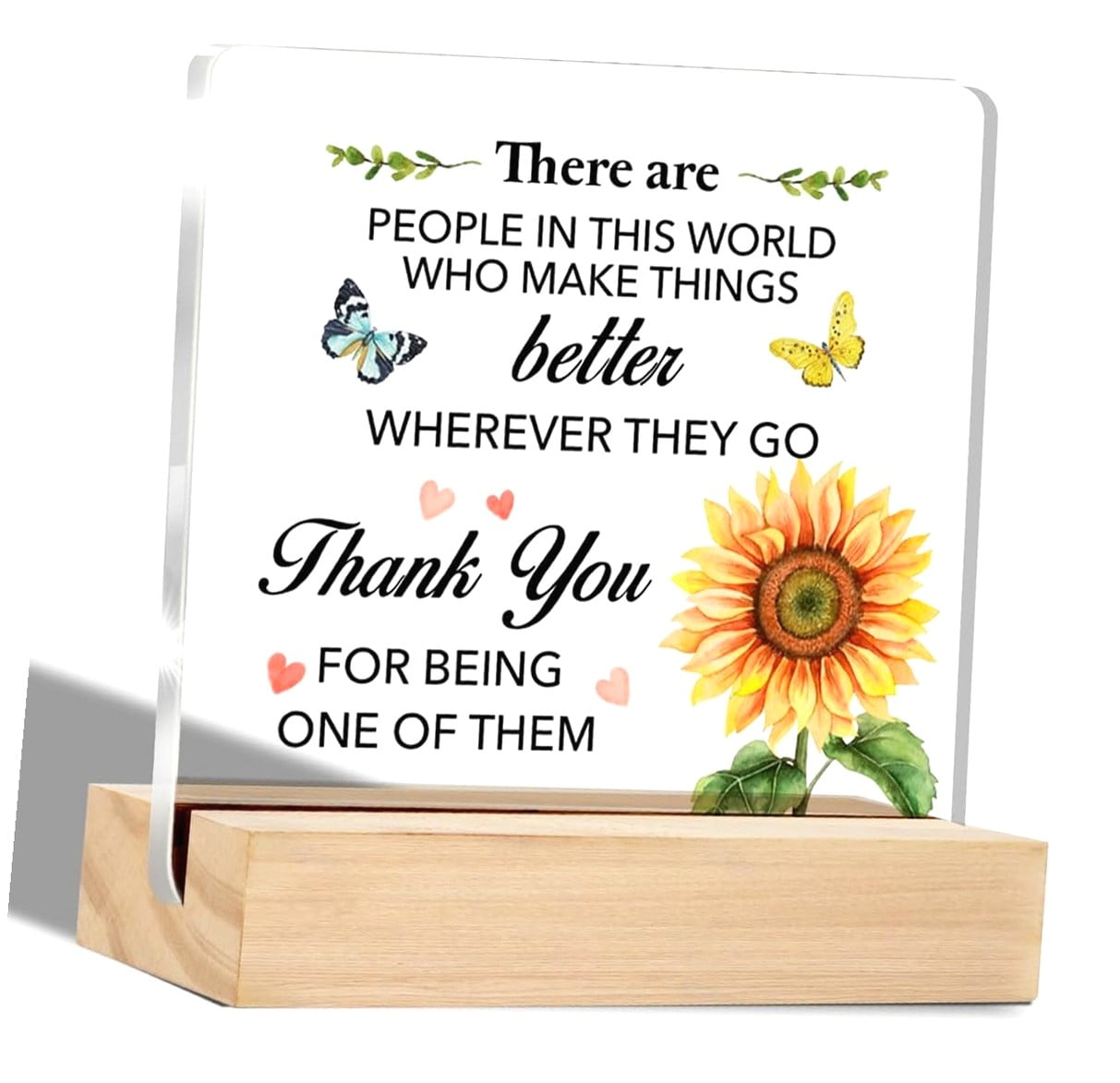 Myst Design Appreciation for Thank You Clear Desk Decor Floral Acrylic ...