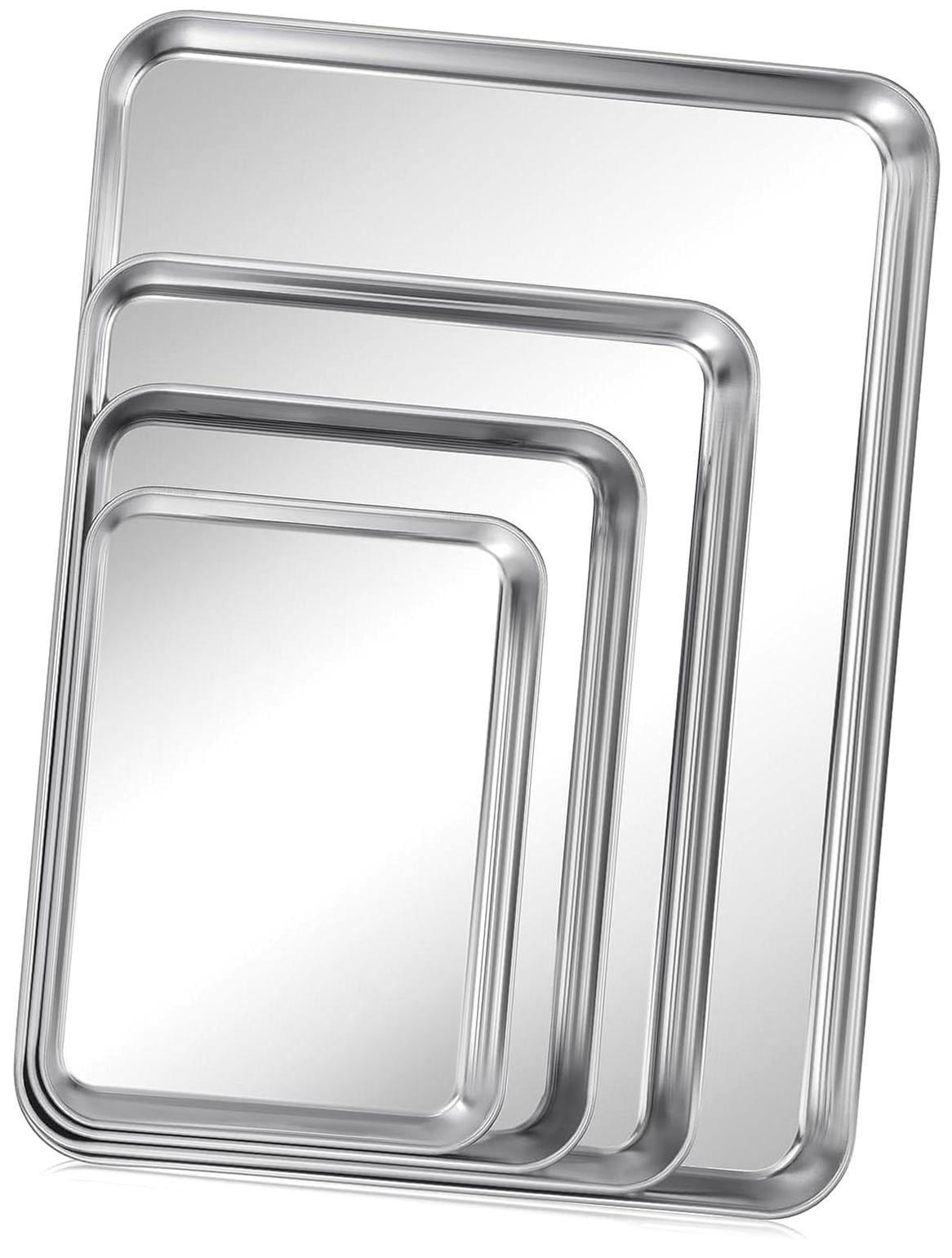 Myst Design Baking Sheet Set of 4, Stainless Steel Cookie Sheet Pan 9 ...