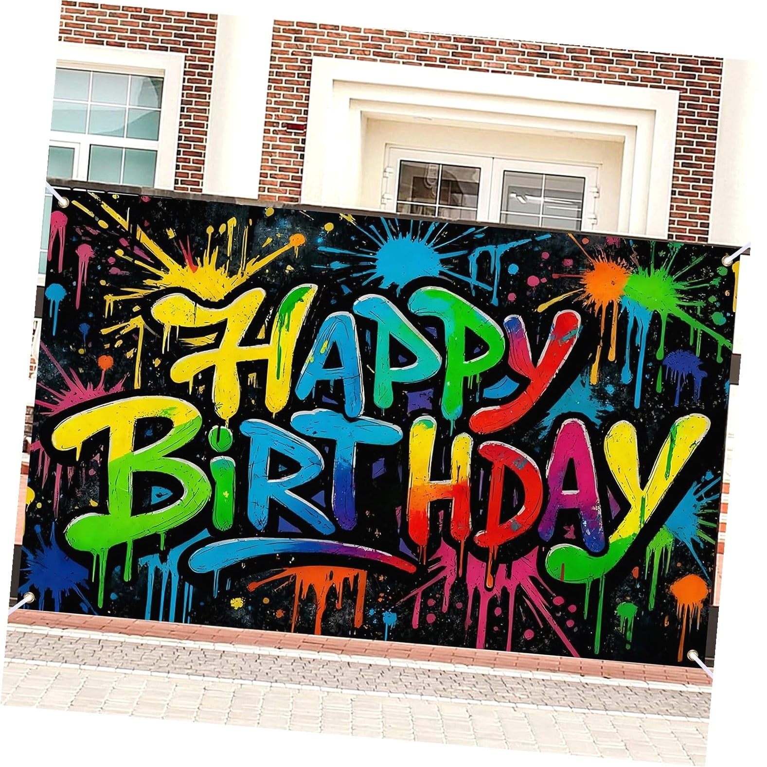 Myst Design Banner, Graffiti-Style Birthday Backdrop for Party ...