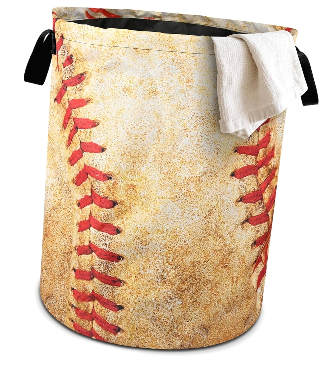 Myst Design Baseball Texture Laundry Basket Laundry Hamper With Handles ...