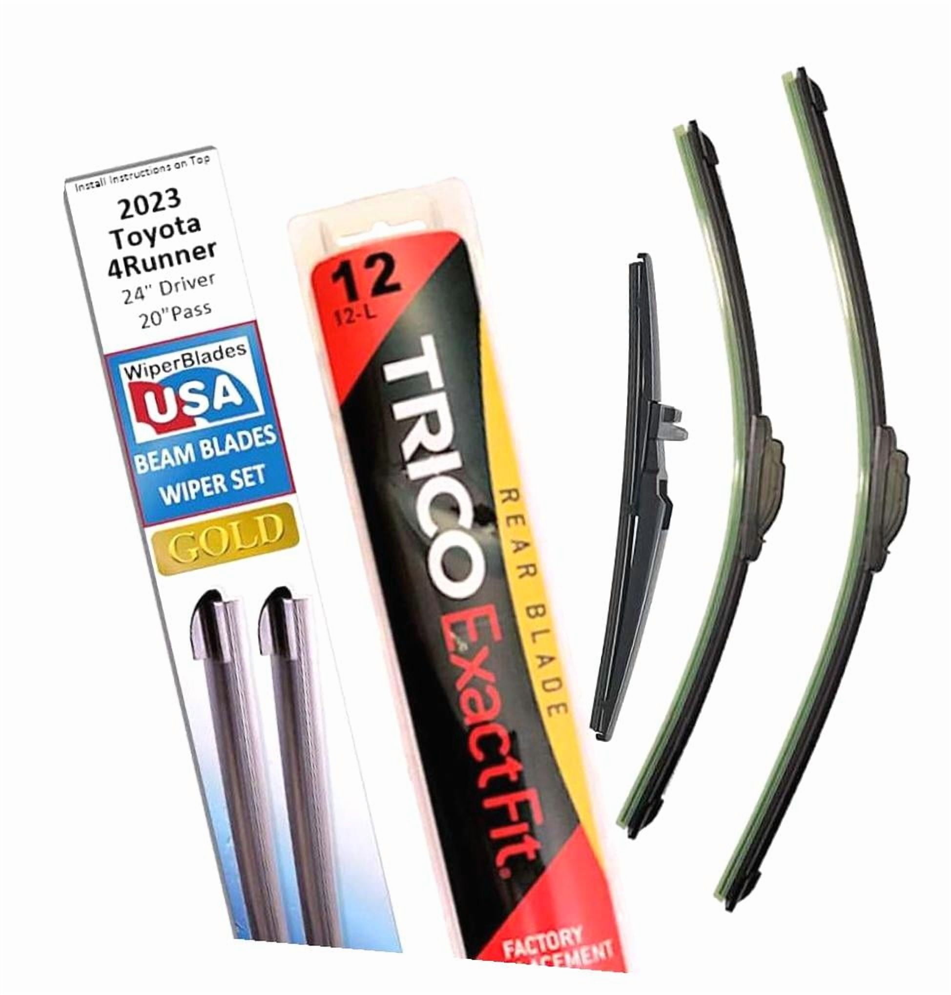 Myst Design Beam Wipers Set for 2023 4Runner with Rear Wiper - Complete ...