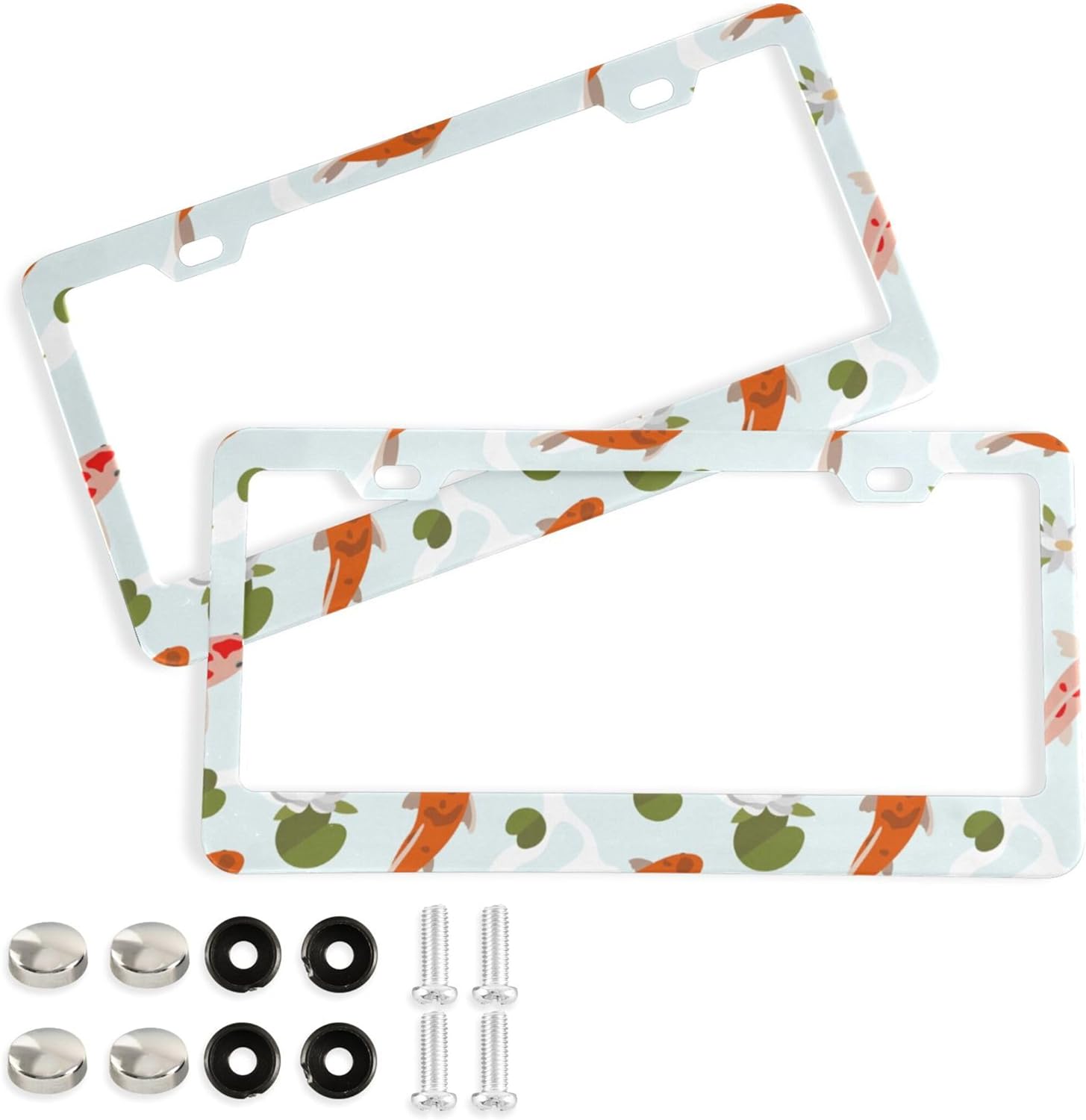 Myst Design Beauty Fish License Plate Frames for 2 Screw Tag Frames ...