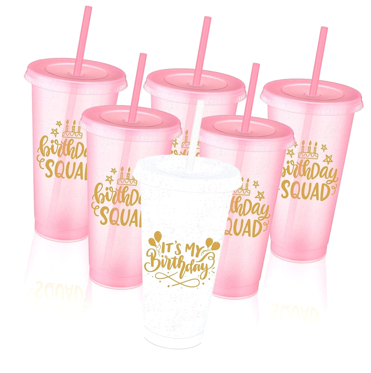 Myst Design Birthday Party Tumblers 24 oz Squad Plastic Tumblers with ...
