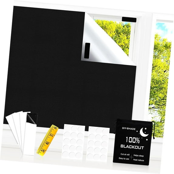 Myst Design Blind, 118x57 Inches Out Blinds Stick Window Temporary ...