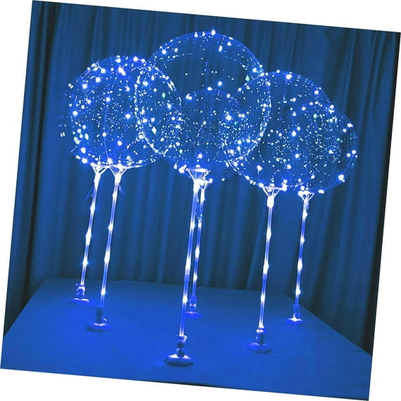 Myst Design Blue 6pc Balloon with sticks, stands and batterys, for ...