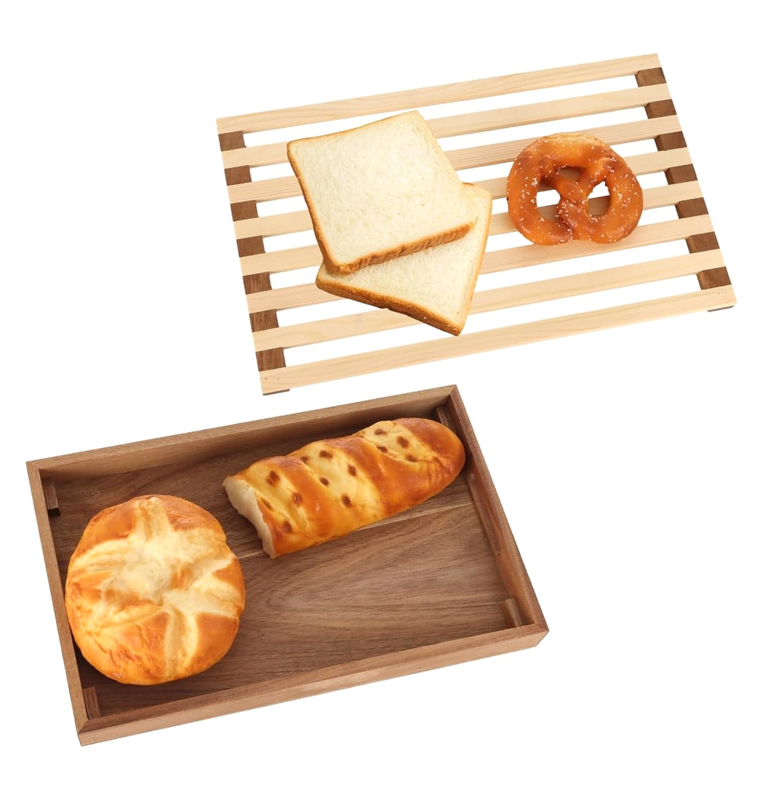 Myst Design Bread Wooden with Tray Wooden Bread Slicer with Crumb Tray ...