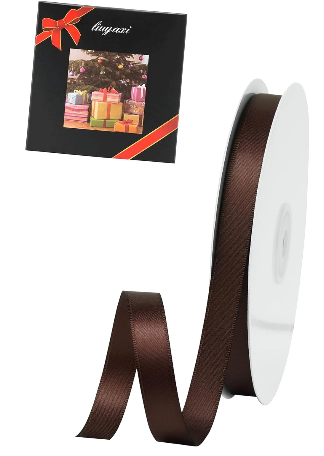 Myst Design Brown, Double-Sided 1/2" Continuous Yards Ribbons for Bows ...