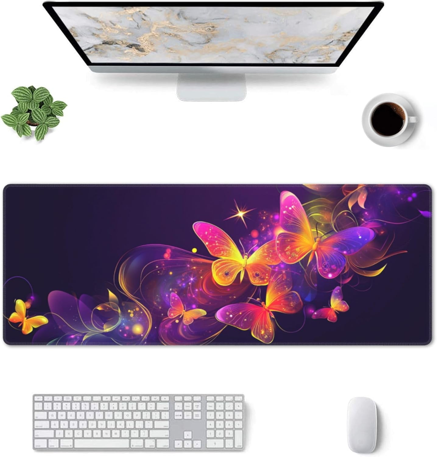 Myst Design Butterfly Mouse Pad, Large Gaming Desk Mat, Beautiful ...
