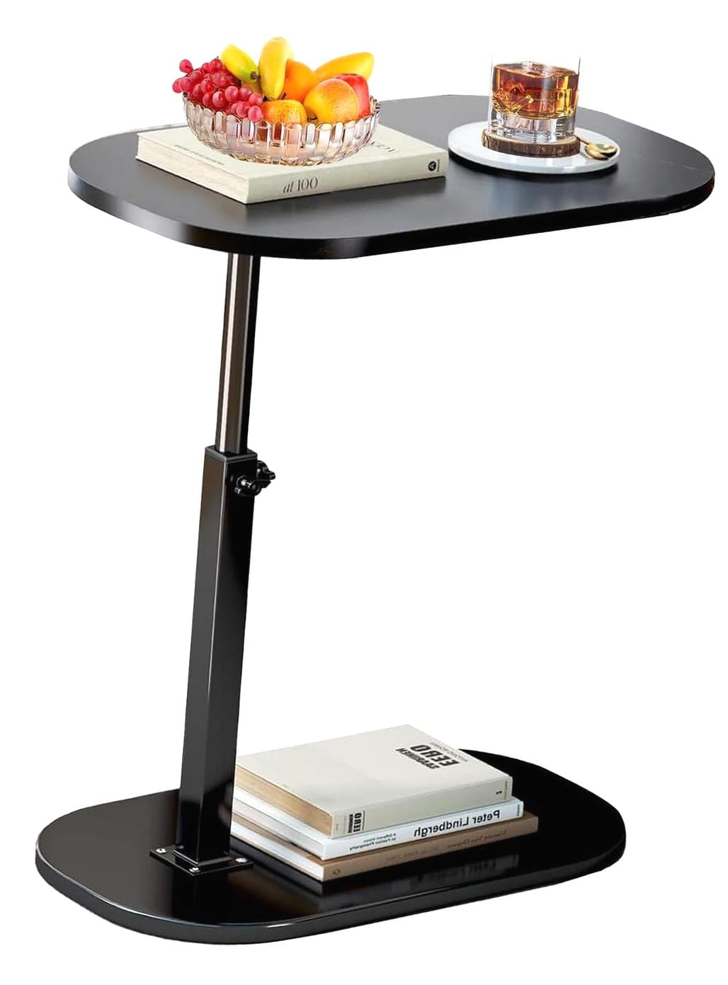 Myst Design C Shaped End Table, Adjustable Sofa Side Table, 360° Swivel ...