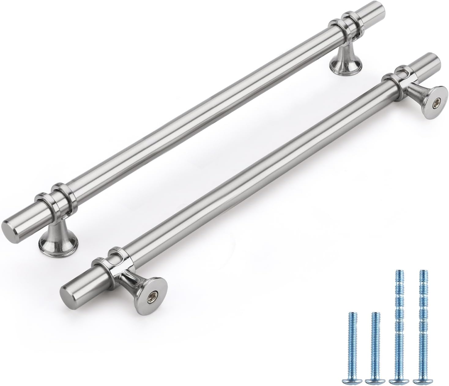 Myst Design Cabinet Handles Drawer Pulls and Knobs, Brushed Nickel 7-1/ ...