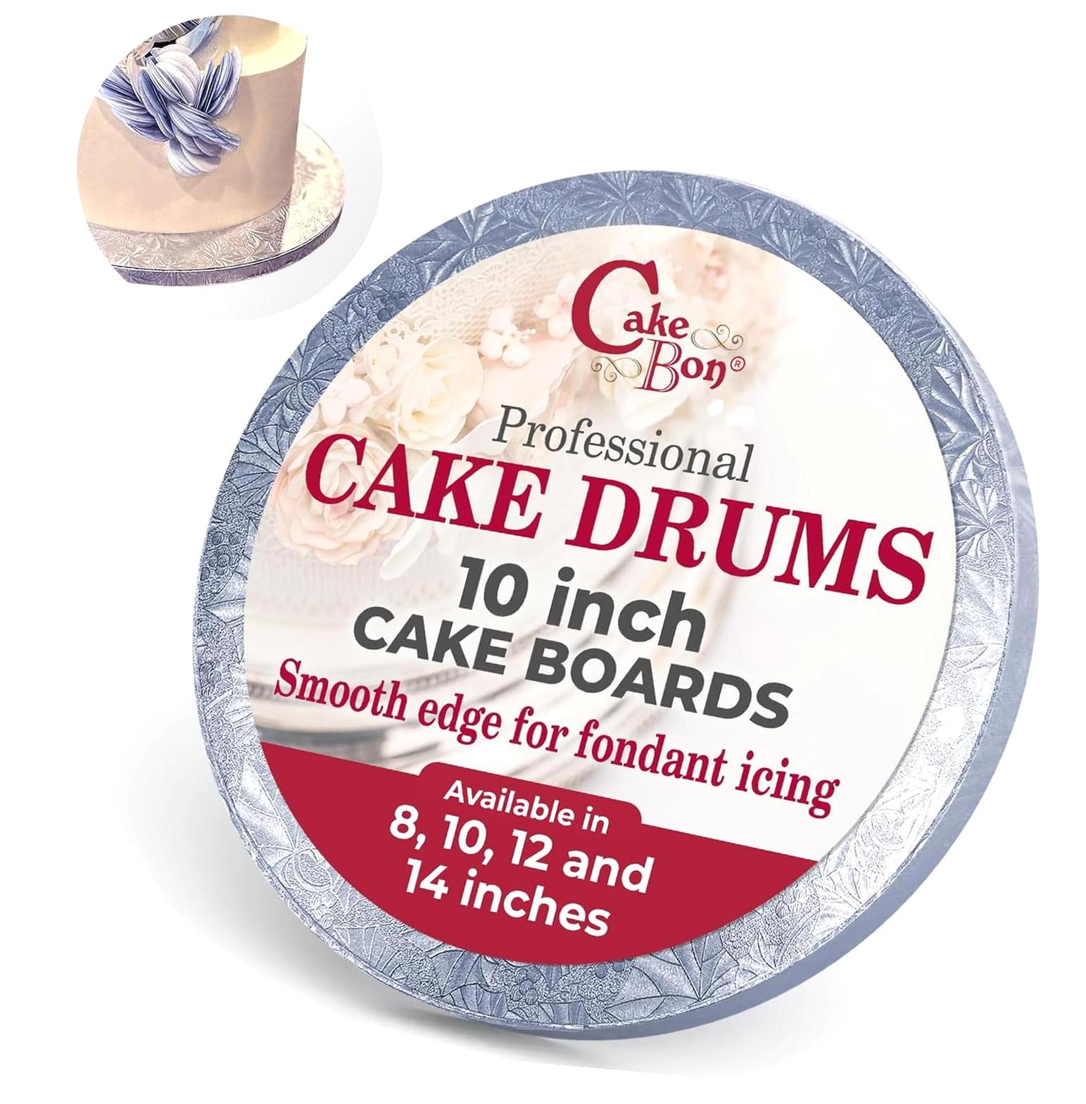 Myst Design Cake Boards - 1/2 Inch Thick Drums - 10 Inch Professional ...