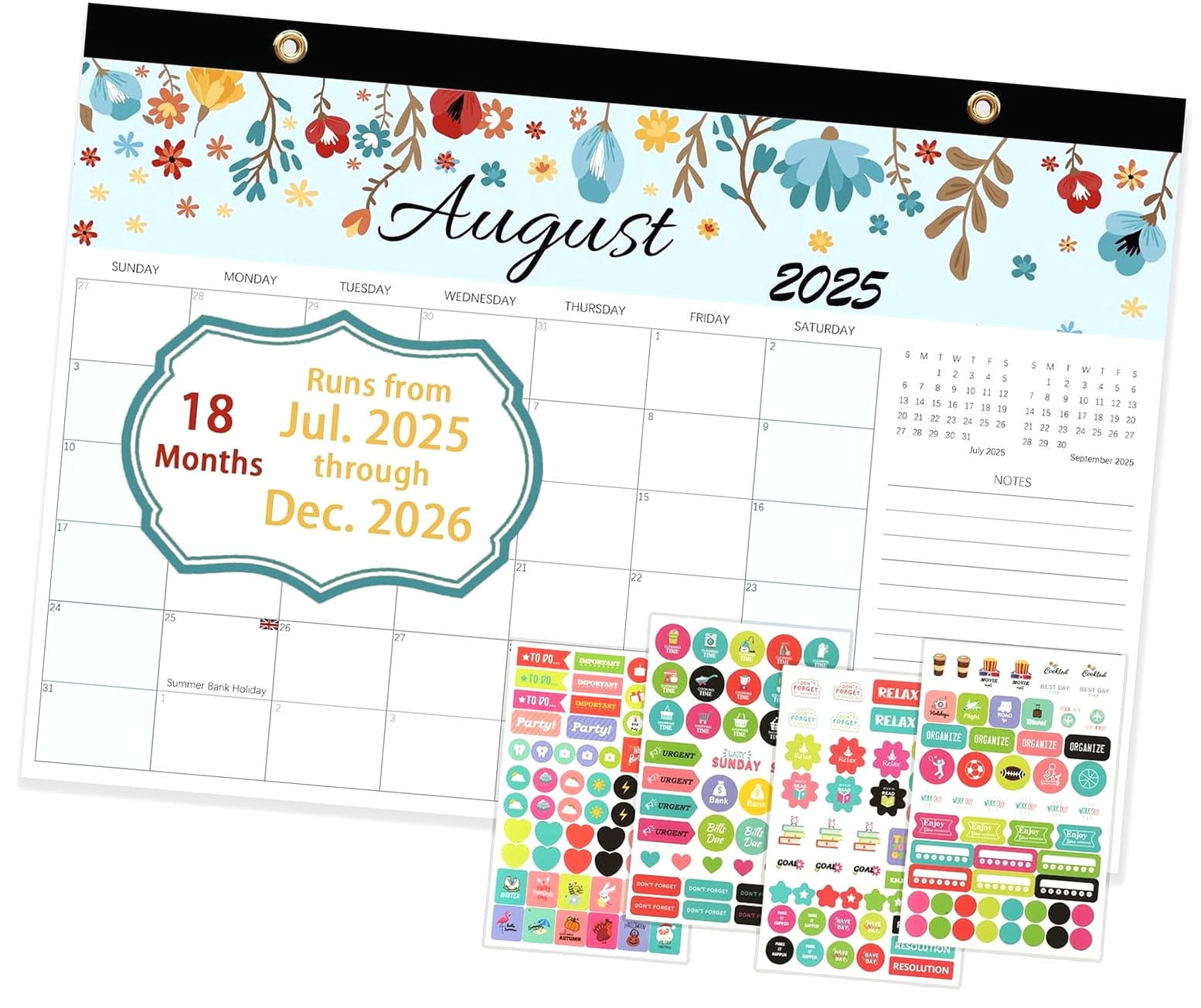 Myst Design Calendar 2025-2026, Monthly Desk Calendar from July 2025 to ...