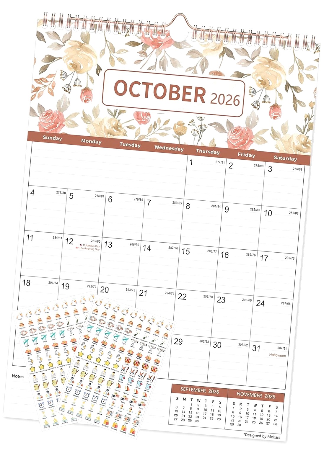 Myst Design Calendar 2026, Large Monthly Wall Calendar 2026-2027 (Jan ...