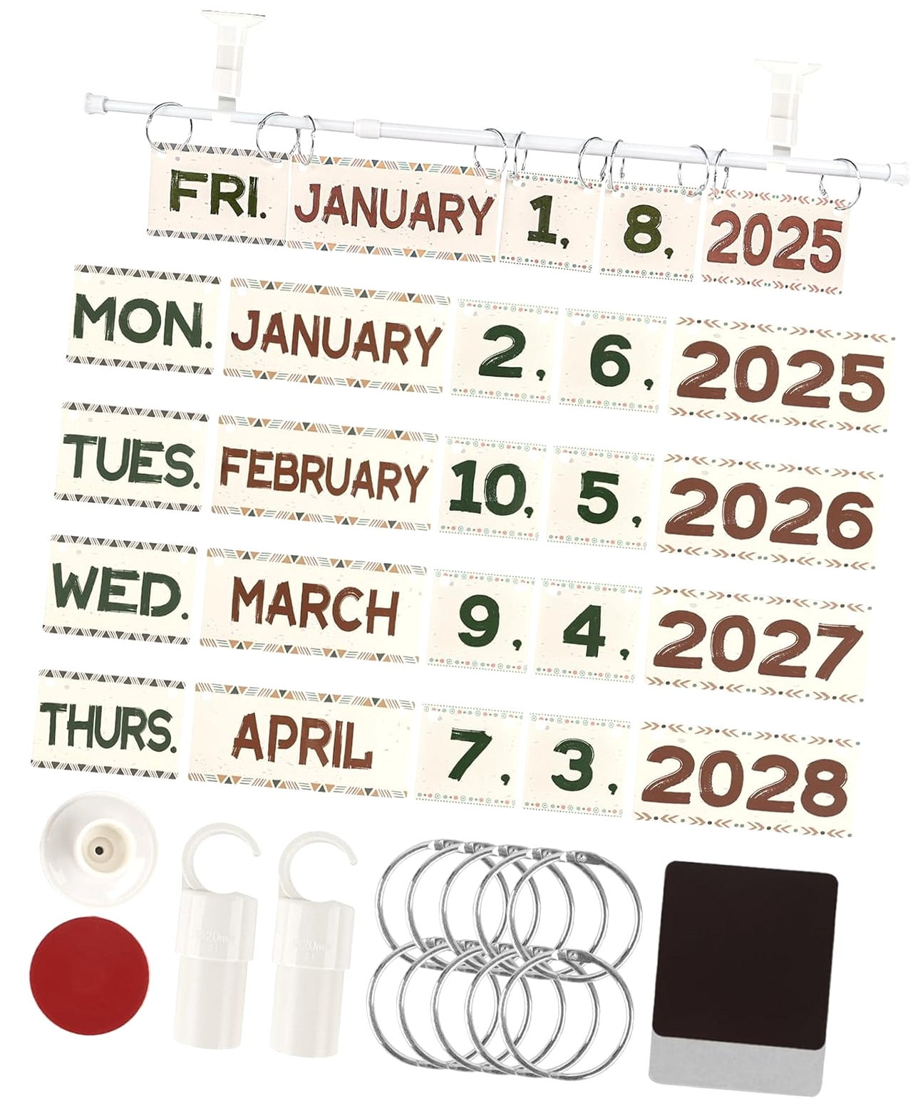 Myst Design Calendar Calendar Rod Holder Set Bulletin Set with Date ...