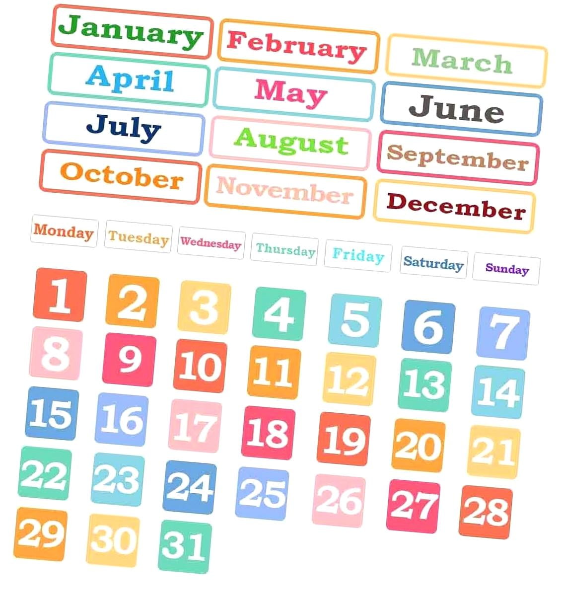 Myst Design Calendar Magnets for Whiteboard and Refrigerator - 50 ...