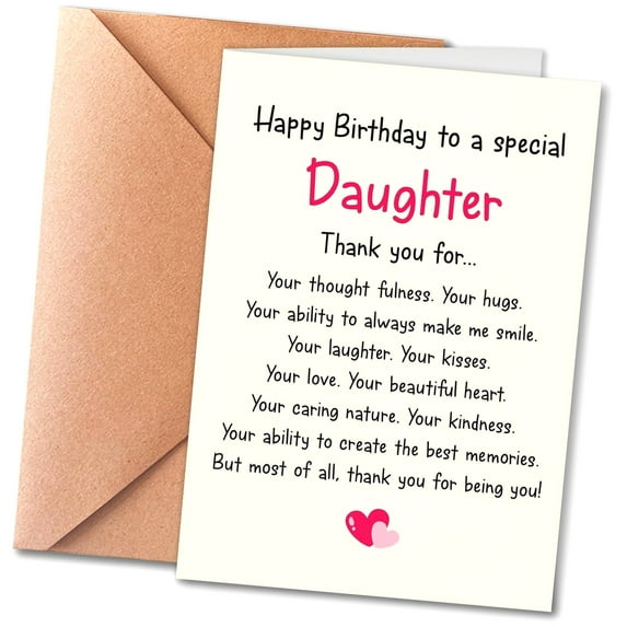Myst Design Card For Daughter, Birthday From Mom | Dad, Daughter Card ...