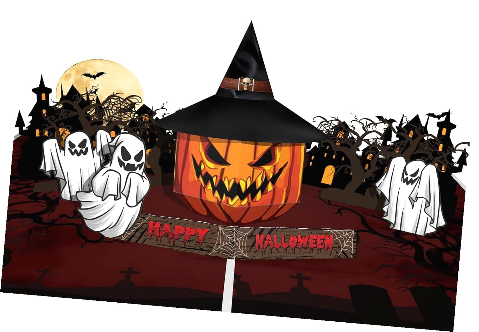 Myst Design Card, Pumpkin 3D Greeting Halloweens Card, Birthday Card ...