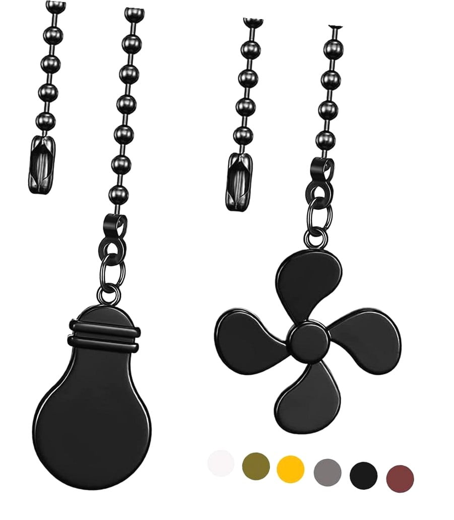 Myst Design Ceiling Fan Chain Extender Set, 12 Inch Ornaments Extension ...