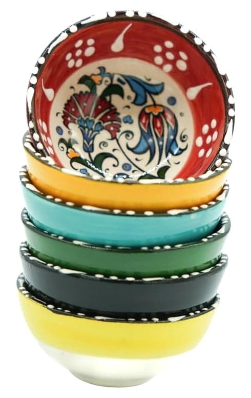 Myst Design Ceramic Small Bowls Set of 6 | 2.5 Oz Dipping Sauce ...