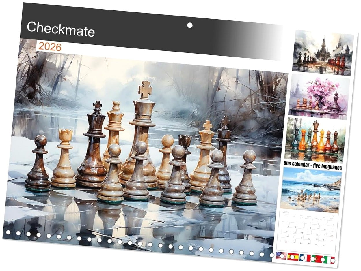 Myst Design Checkmate (Monthly Wall Calendar 2026 11.7" 16.5" (open ...