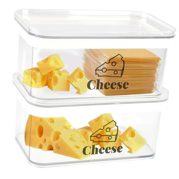 Myst Design Cheese Container for Refrigerator 2 Pack, Shredded Cheese ...