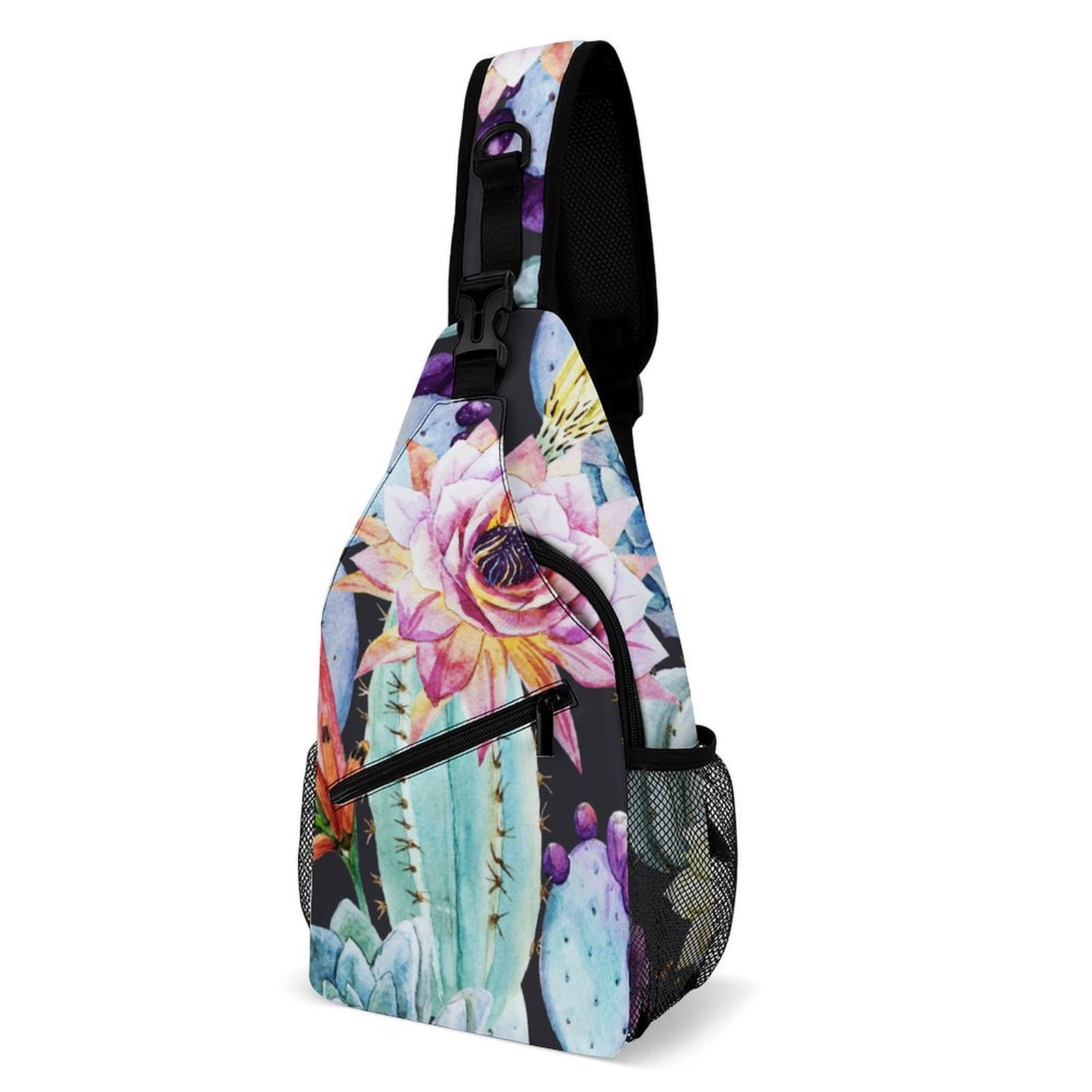 Myst Design Chest Bags Sling Bag for Women Men, Watercolor Cactus ...