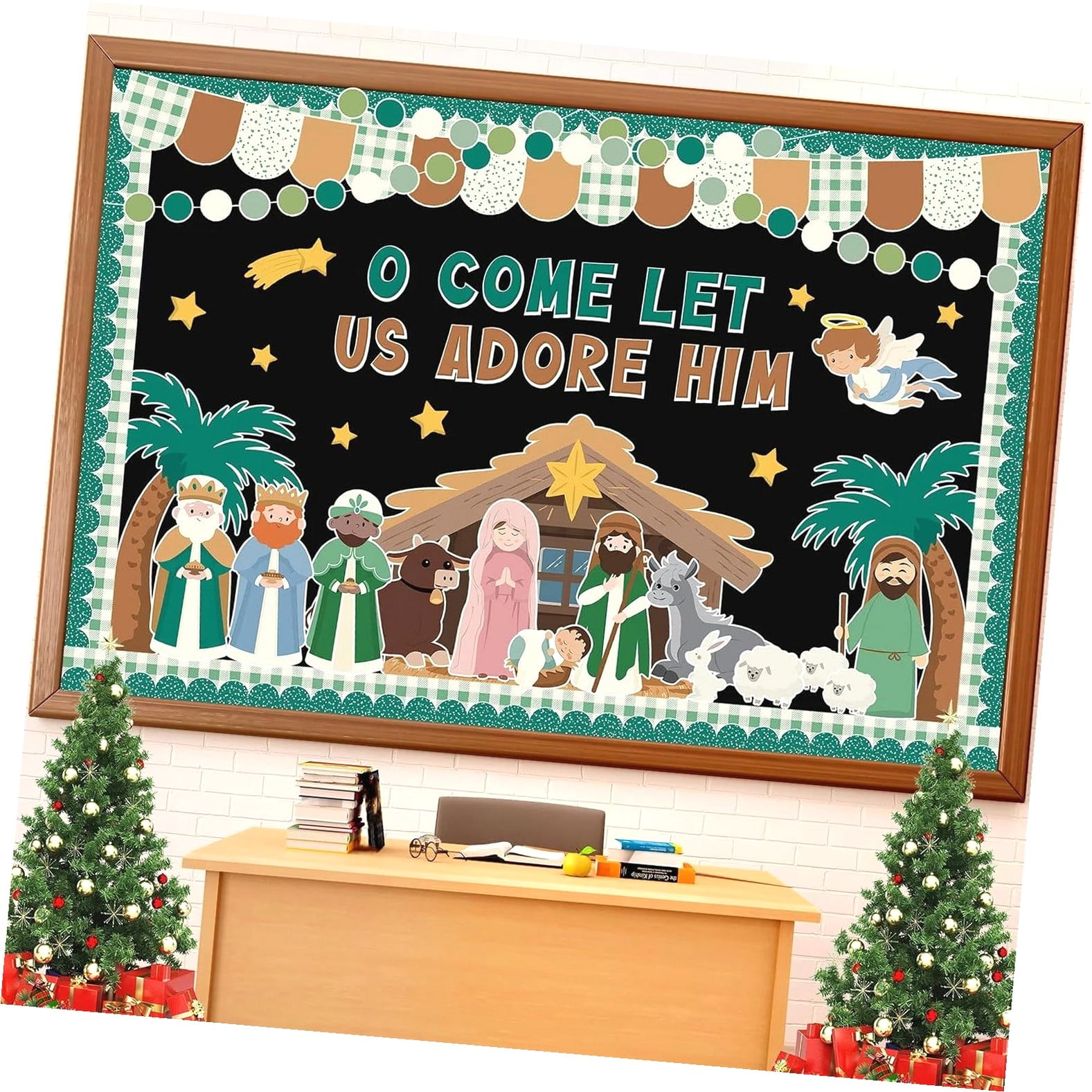 Myst Design Christmas Nativity Bulletin Set Classroom Decorations Come ...