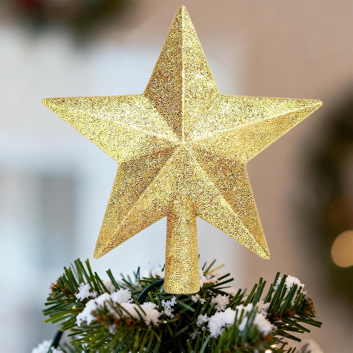 Myst Design Christmas Star Tree Topper, Glitter Christmas Tree Toppers ...