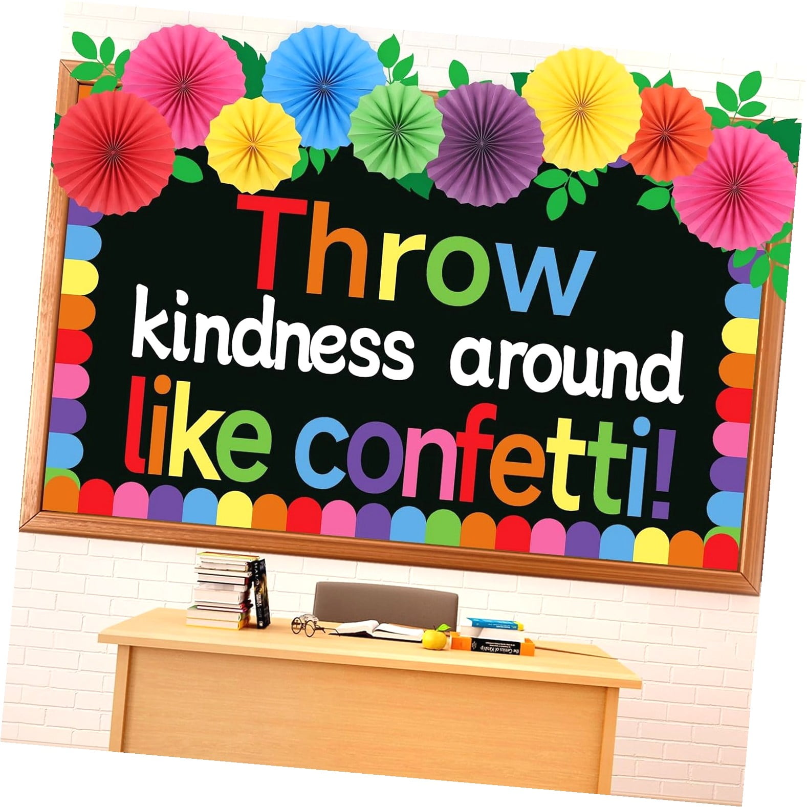 Myst Design Classroom Bulletin Decorations with 3D Paper Fans Throw ...