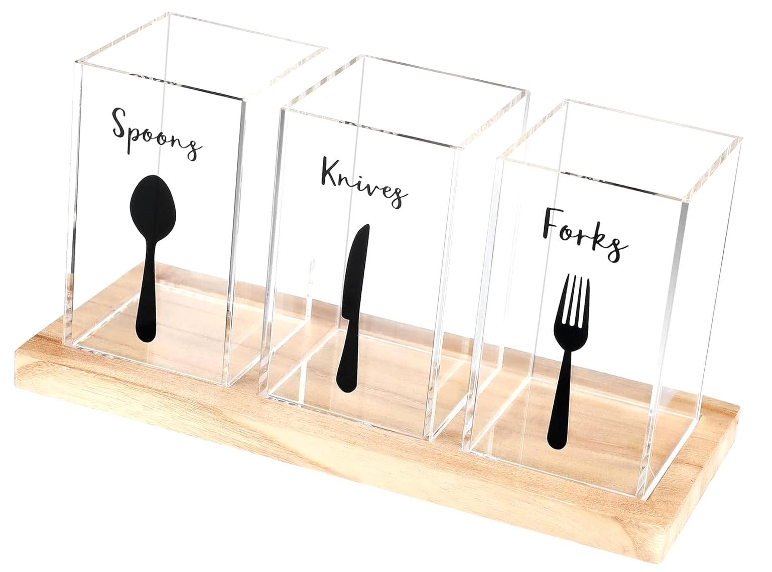 Myst Design Clear Acrylic Utensil Caddy for Countertop Transparent ...