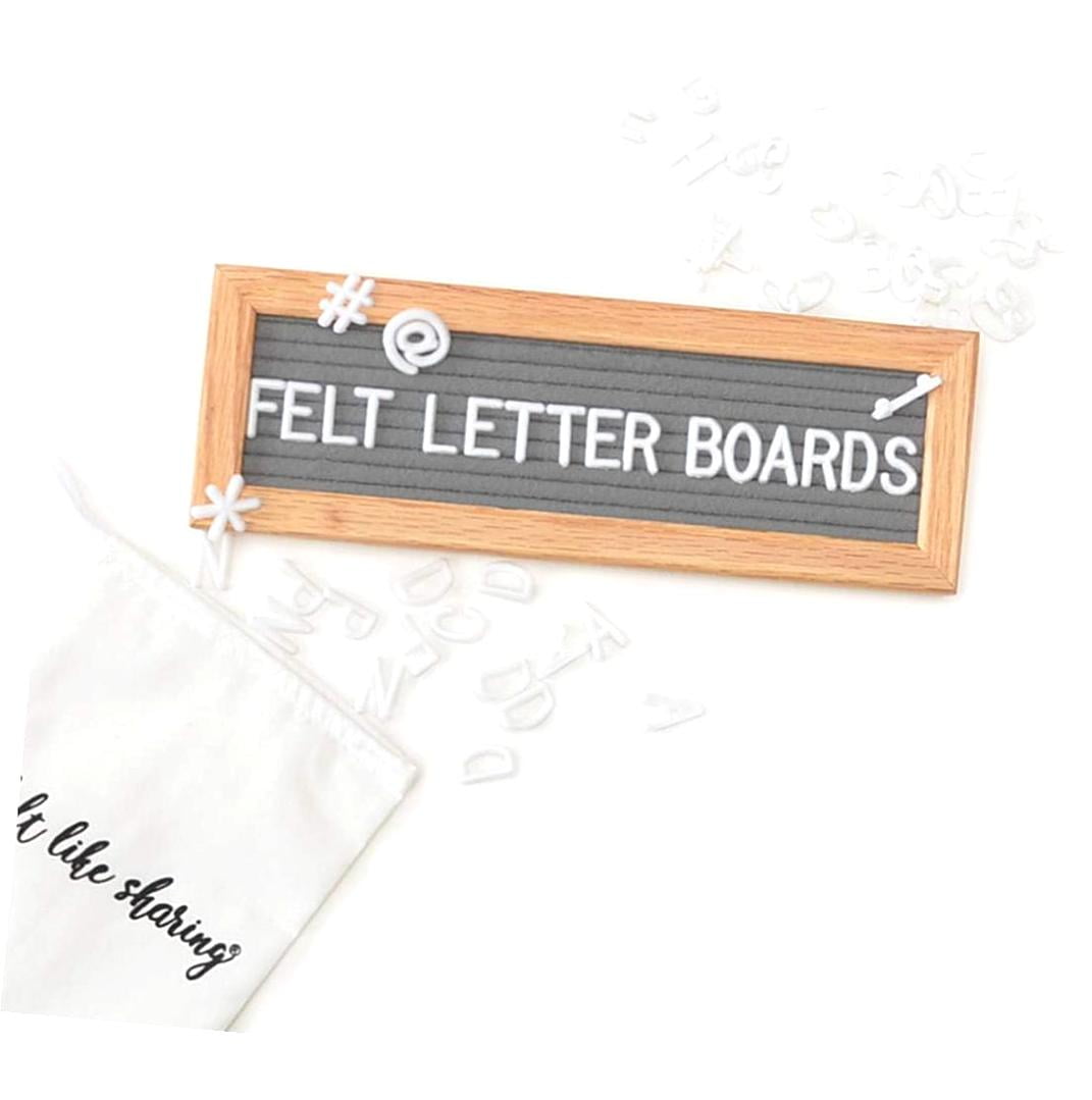 Myst Design Compact Felt Letter Board with Alphabet and Numbers, Framed ...