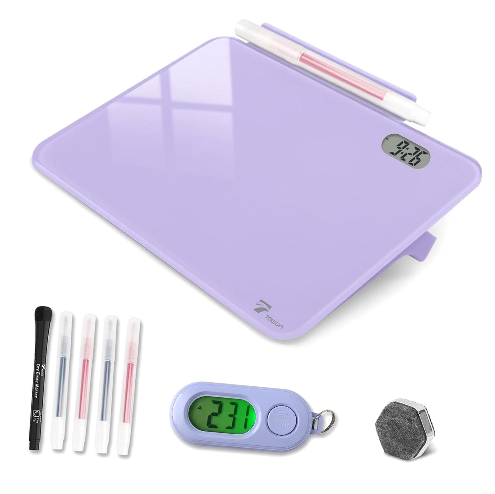 Myst Design Compact Glass Desktop Whiteboard Erasable Board with ...