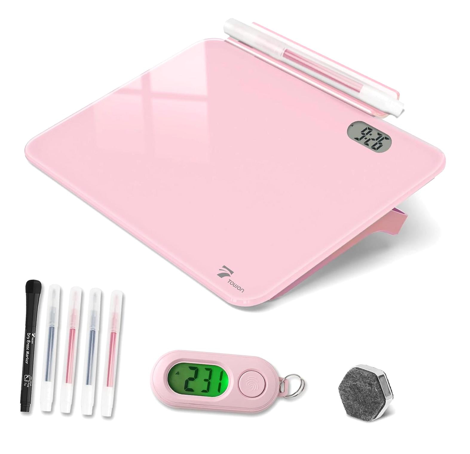 Myst Design Compact Glass Desktop Whiteboard Erasable Board with ...