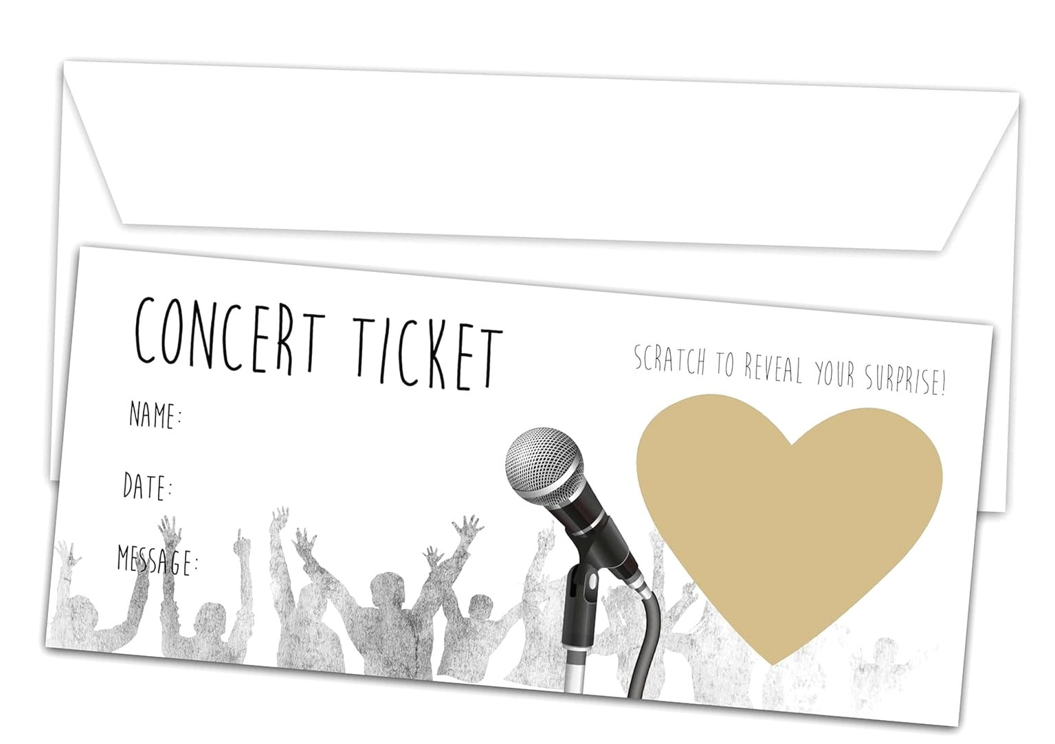 Myst Design Concert Ticket Event Ticket Scratch Off Card Surprise ...