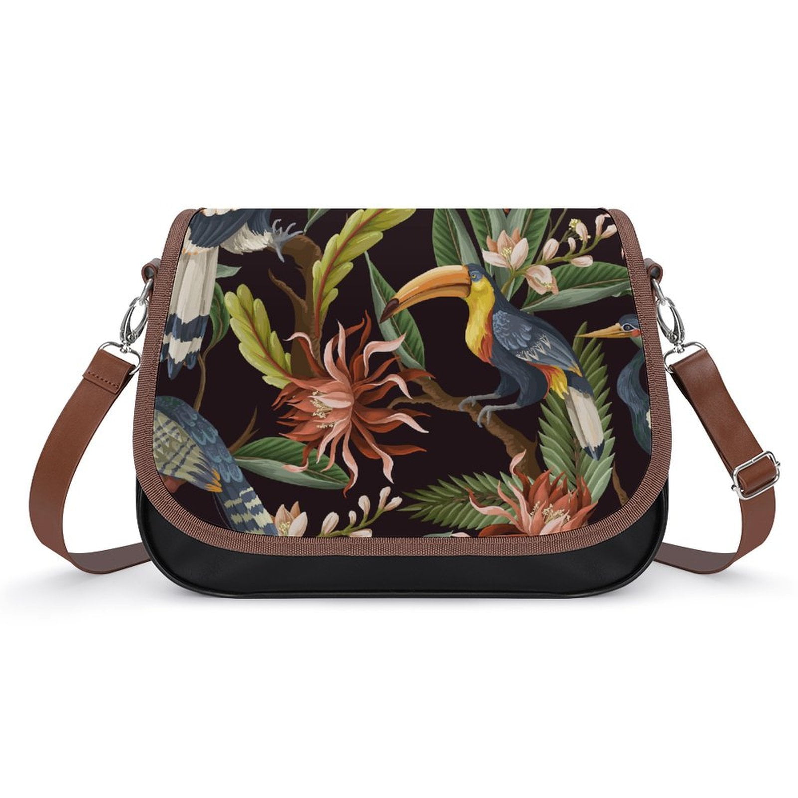 Myst Design Crossbody Bags for Women, Pattern Birds Tropical Leaves ...