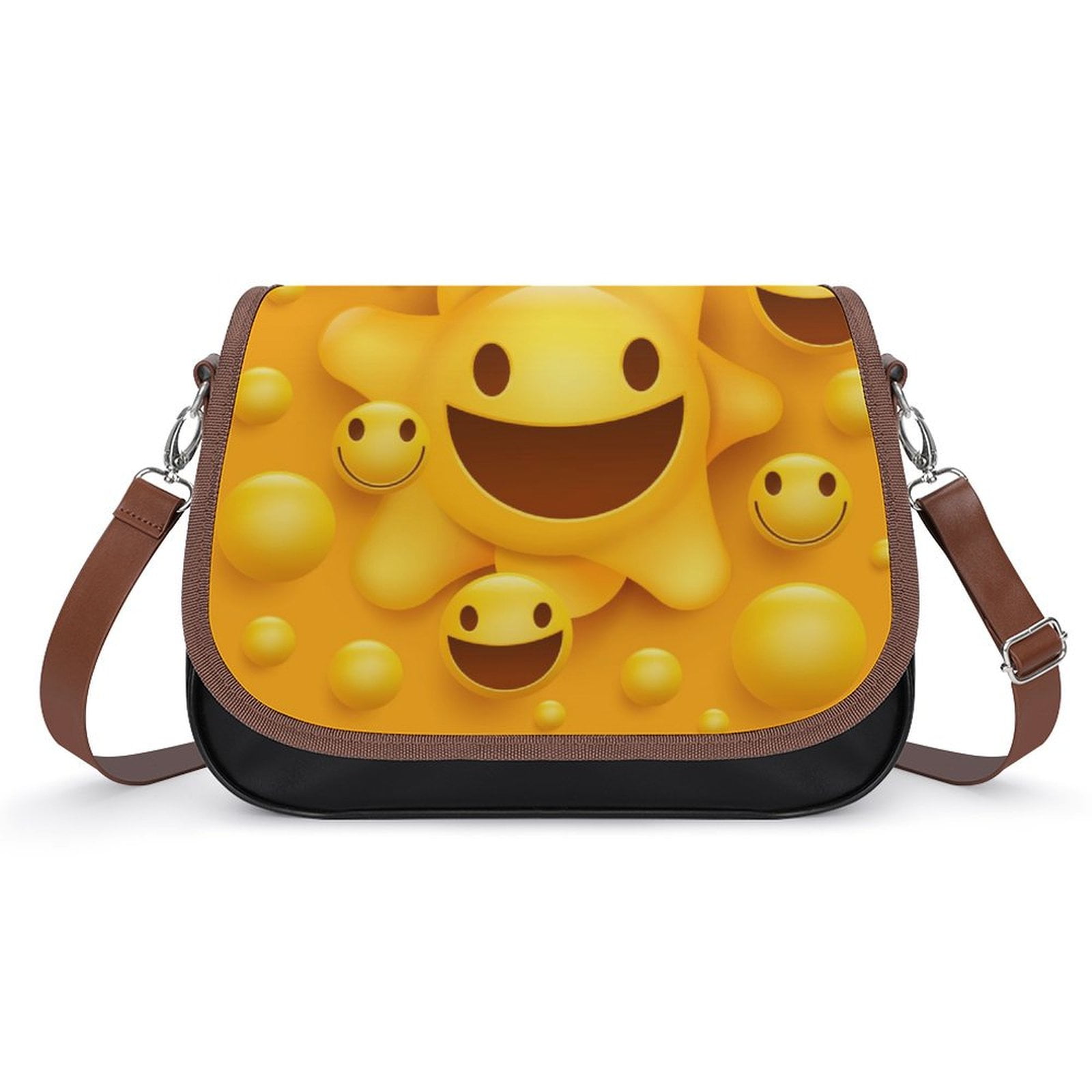 Myst Design Crossbody Bags for Women, Yellow Smiley Face Character ...