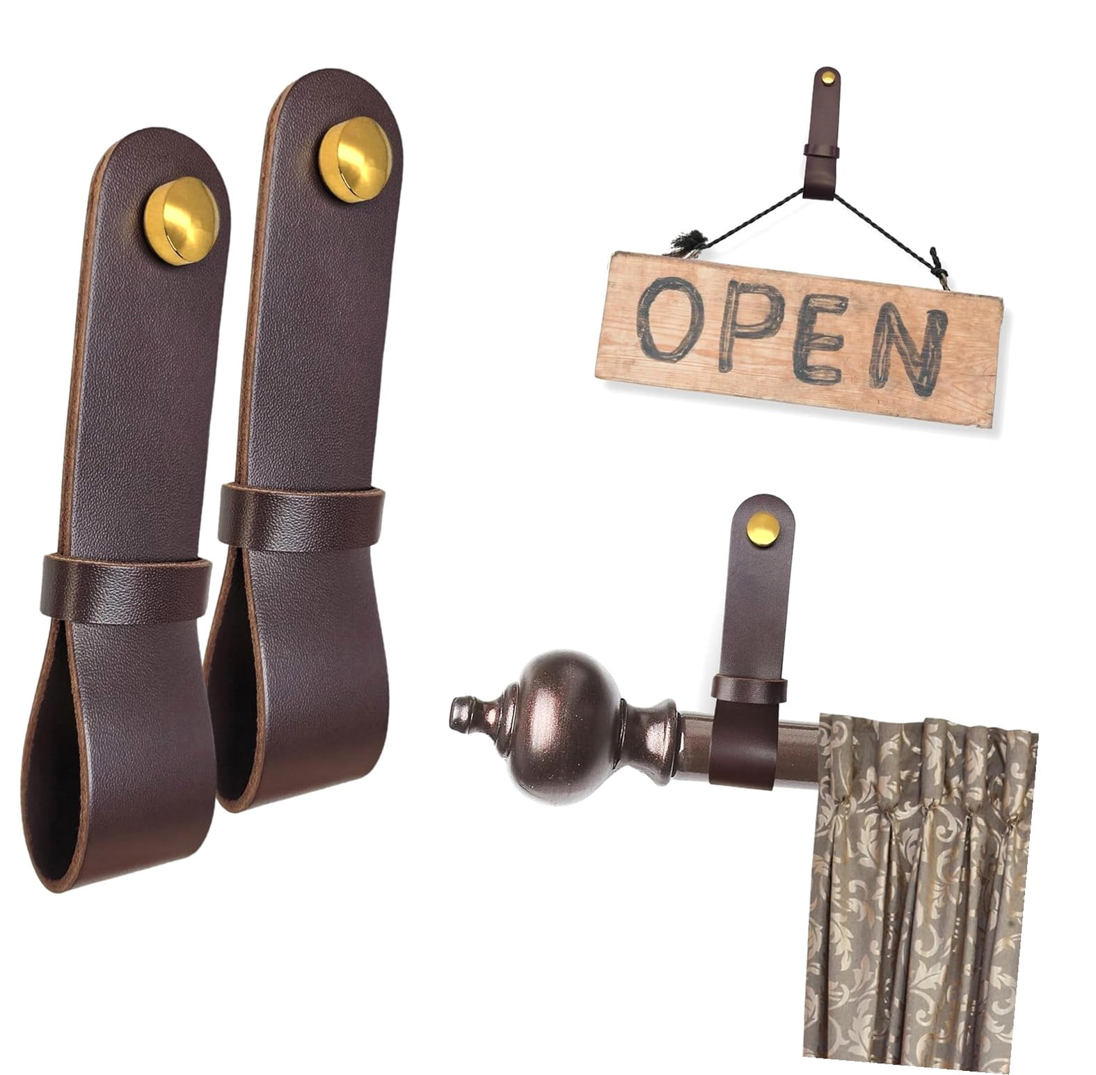 Myst Design Curtain Rod Holders – Wall-Mount Straps for Curtains ...