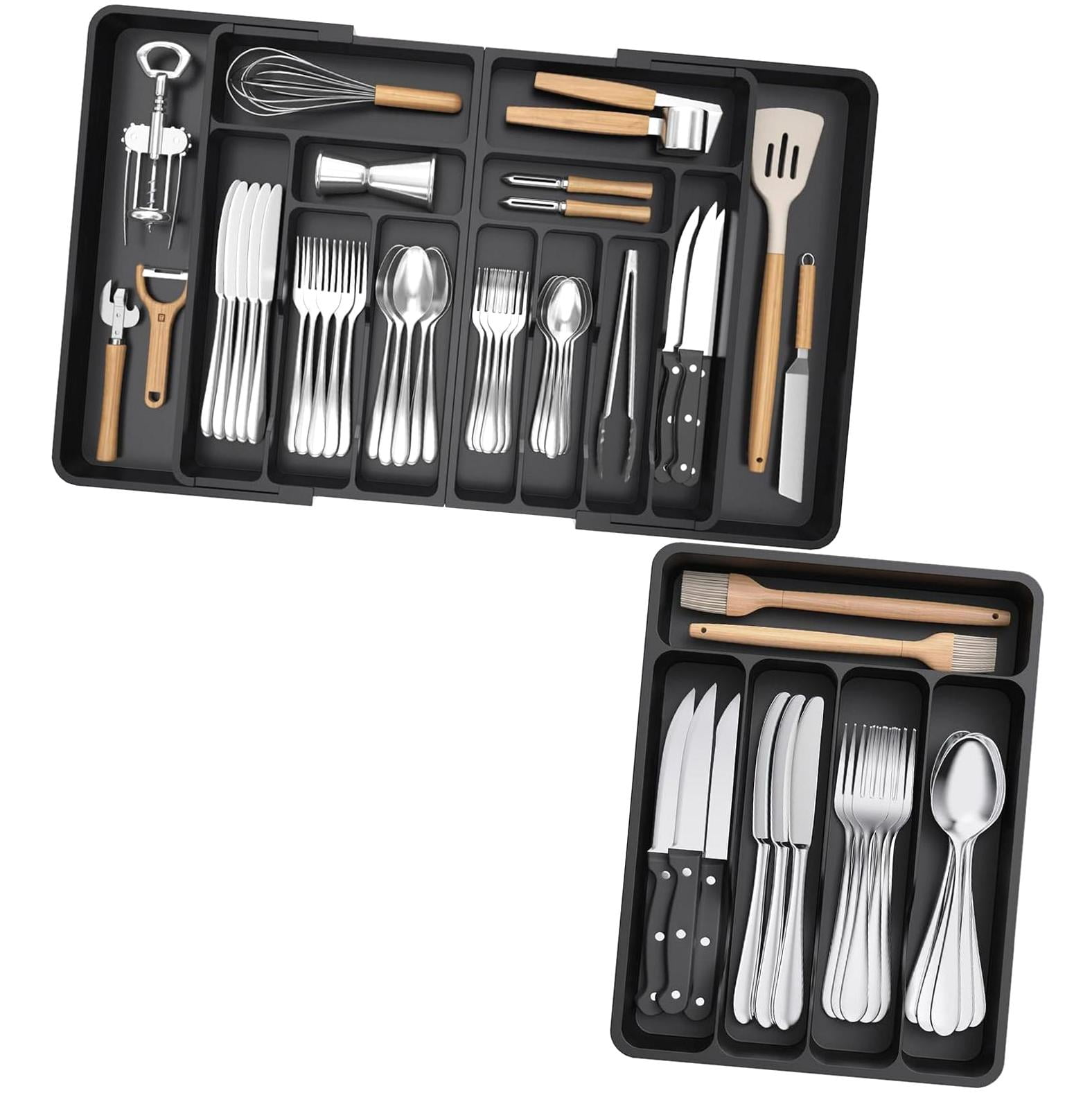 Myst Design Cutlery Drawer Organizer Tray, Plastic Kitchen Utensil ...