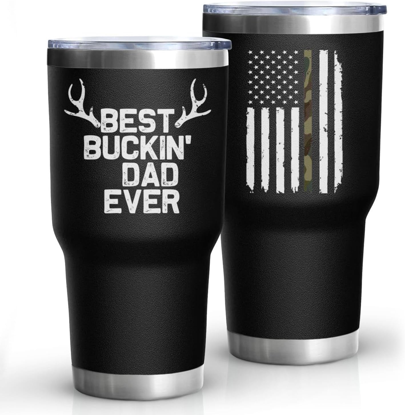 Myst Design Dad for BUCKIN' DAD EVER Tumbler 30 Oz Steel Insulated Cup ...